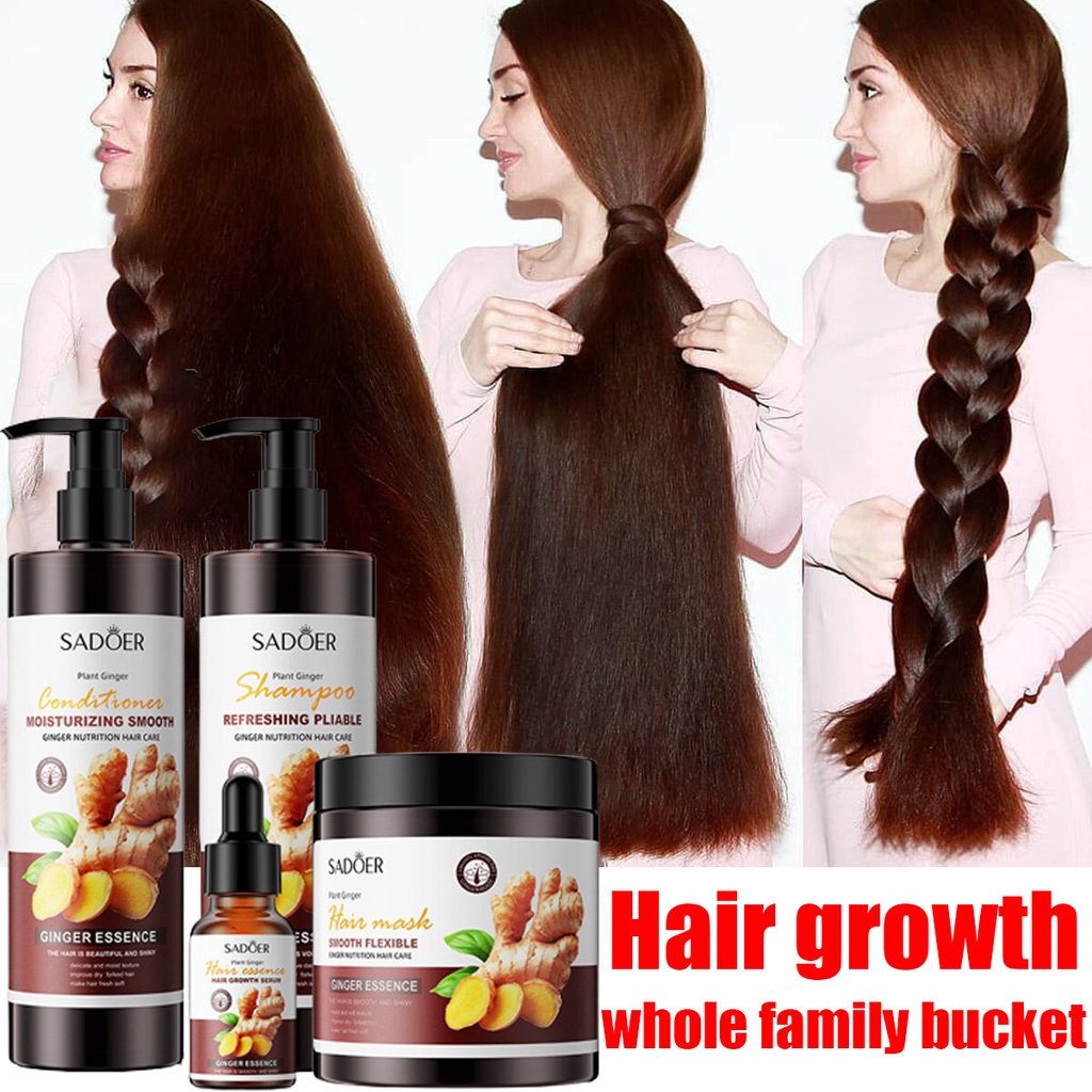COD-Hair Growth Set 7 Days Ginger Hair Growth Products Natural Anti ...