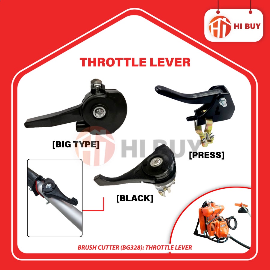 BG328 BRUSH CUTTER: THROTTLE LEVER/ THROTTLE MINYAK MESIN RUMPUT/ SPARE ...