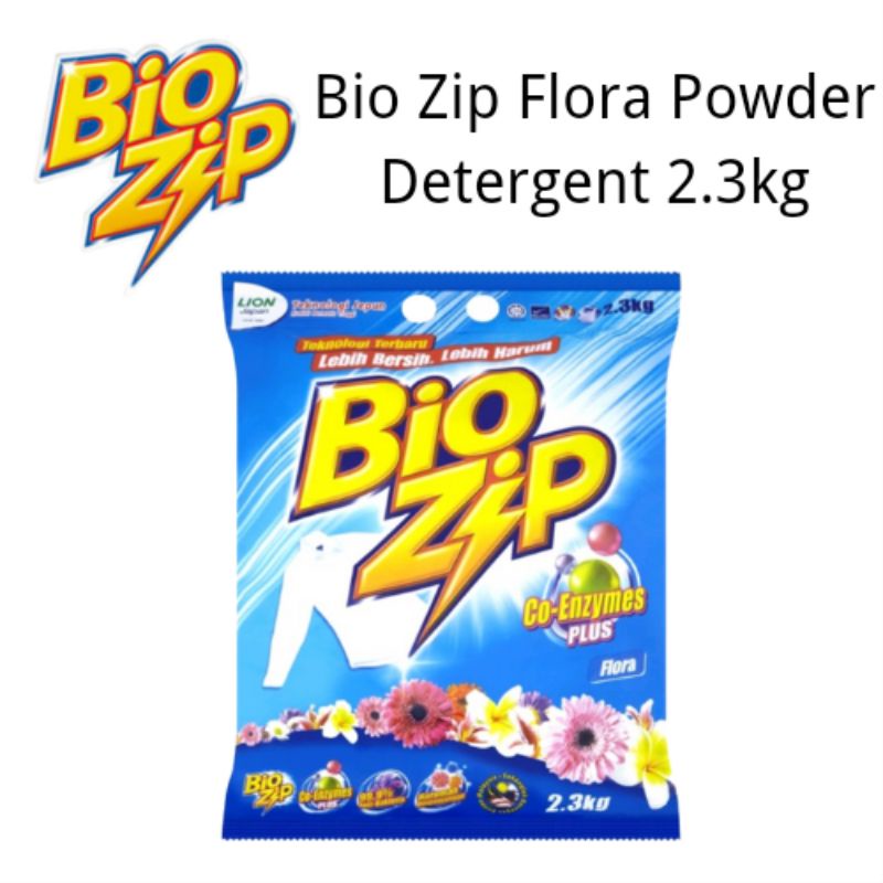 Bio Zip (Flora) Powder Detergent 2.3kg | Shopee Malaysia