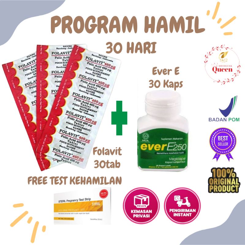 Promil EVER E 250 Package Contains 30 Capsules & FOLAVIT 3 Strips ...
