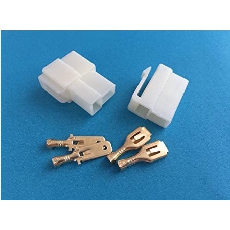 6.3mm 2Pin 2Way Electrical Automotive Wire Connector Male Female Socket ...