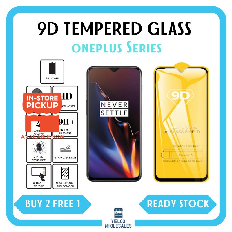 (BELI 2 PERCUMA 1) ONEPLUS 9D Tempered Glass Screen Protector 9/9R/9RT ...