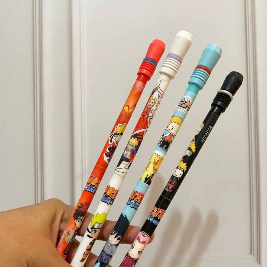 HITAM Naruto MAGNET ROTATING PEN STICK CAN BE SPLIT 2 UNIQUE SPECIAL ...