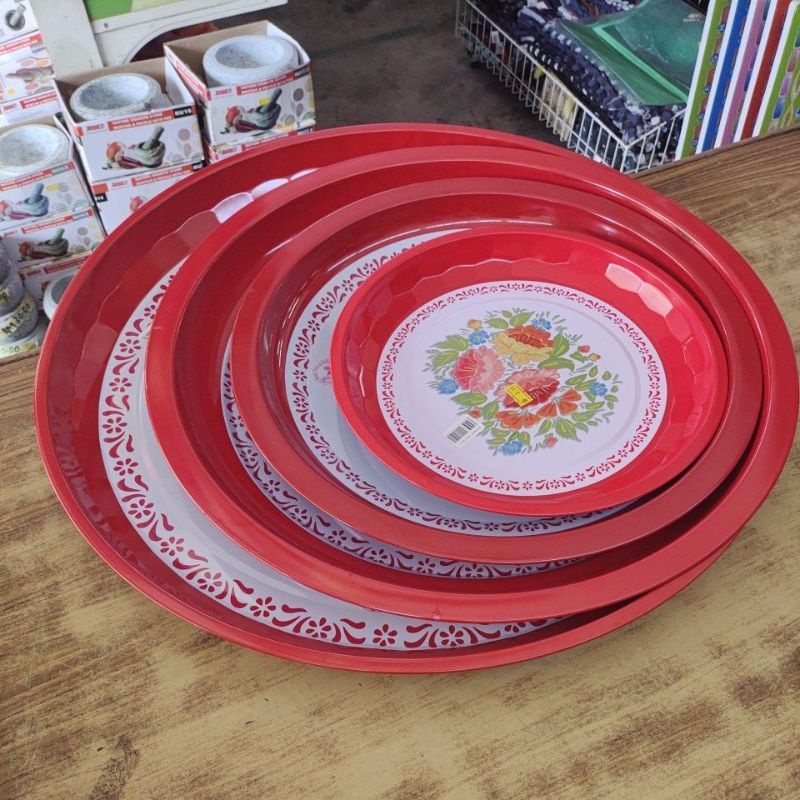 Tray Enamel /Talam Besi /Dulang bulat /Serving Tray /Talang /dulang ...