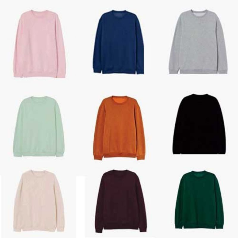 Crewneck BASIC CREWNECK Plain CREWNECK SWEETSHIRT Plain OBLONG SWEATER ...