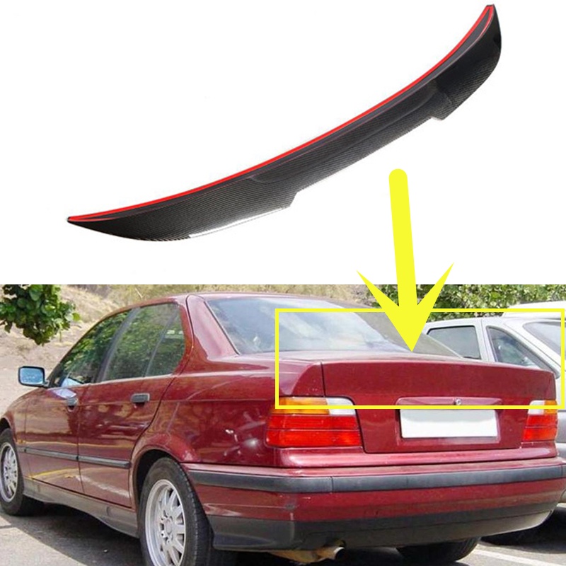For BMW 3 Series E36 4D 1991-1998 Year Spoiler Rear Wing PSM Style ...
