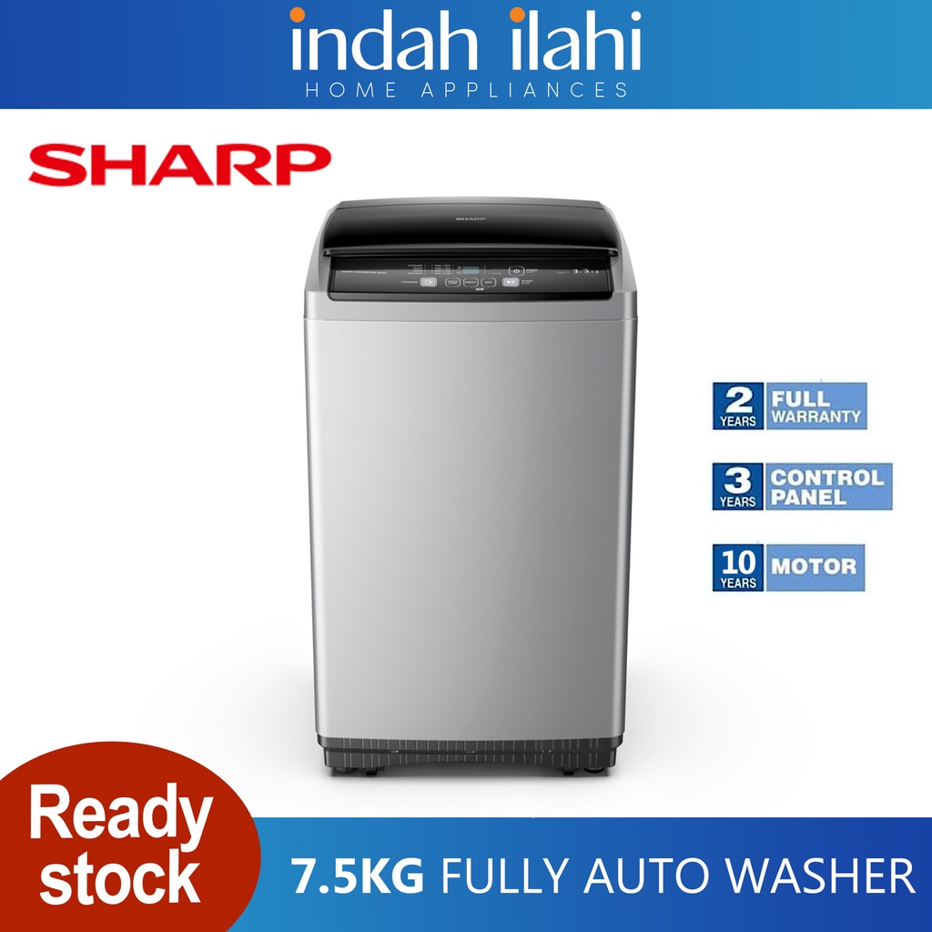 Sharp Fully Auto Washing Machine (7.5 kg) ES721X | Shopee Malaysia