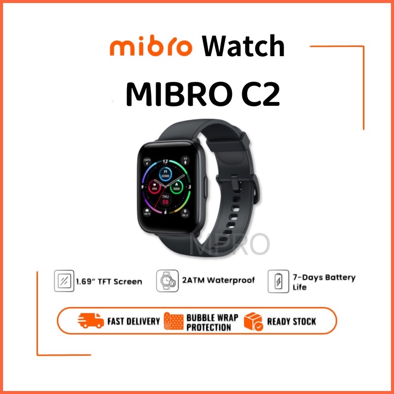 (New) MIBRO C2 SMART WATCH 1.69-inch HD Screen 24H Heart Rate ...