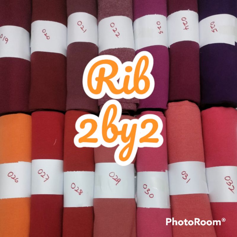 Clearance Kain Rib 2x2 spandex untuk jahit Tshirt Leher, Tangan ...