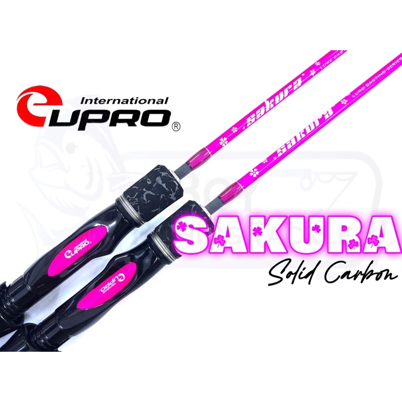 EUPRO Sakura Solid Carbon Spinning Rod Fishing Rod | Shopee Malaysia