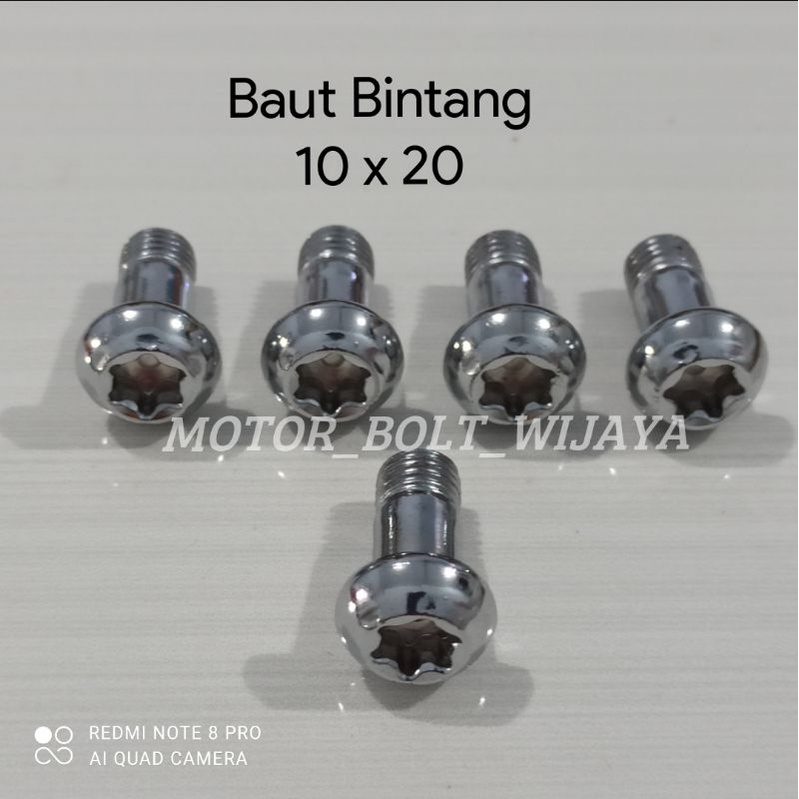 Star Bolts M10 x 20 Bolts 14 Contents 5 Pcs | Shopee Malaysia