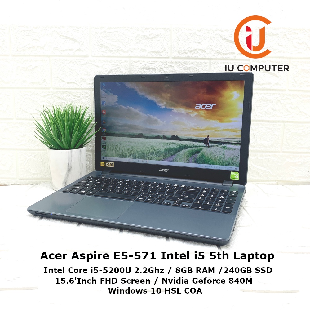 ACER ASPIRE E5-571 INTEL CORE I5-5200U 8GB RAM 240GB SSD GEFORCE 840M ...