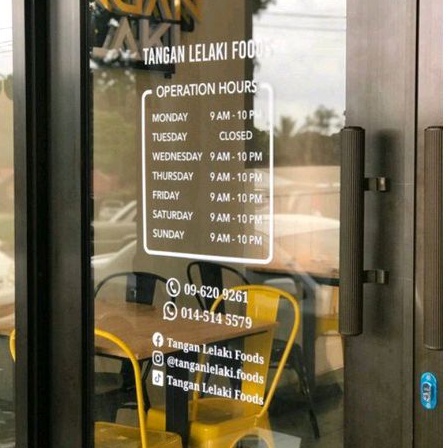 PART 2 [CHEAPEST] STICKER WAKTU OPERASI | OPENING HOUR STICKER ...