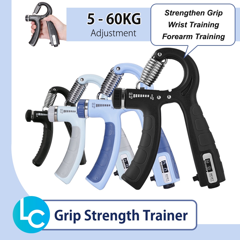 LC Hand Grip Strengthener Grip Strength Trainer Finger Exerciser Grip ...