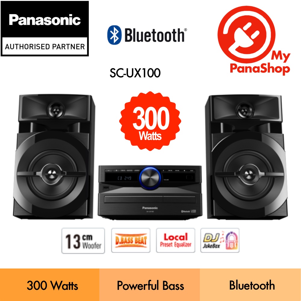 Panasonic HIFI System Bluetooth (300W) SC-UX100 / SC-UX100GSXK | Shopee ...