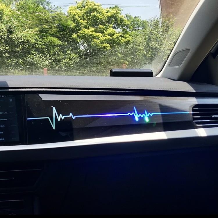 Car Stickers Heartbeat Dynamic Curve Heartbeat Creative Art Waterproof ...