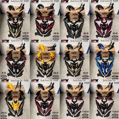 BIG BIKER HPW Y15ZR V1 V2 V3 COVERSET BODY COVER KIT PANTULAN STICKER ...