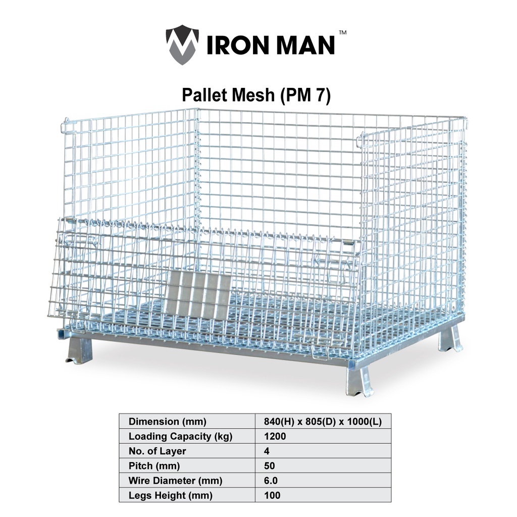 TTF Rack™ (IRON MAN PALLET MESH) PM3/ PM5/ PM7/ PM9 800KG - 1500KG ...