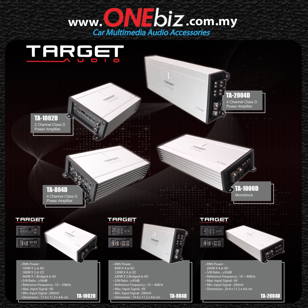 Target Audio Class D Amplifier & Monoblock -TA-1002D TA-804D TA-2004D ...