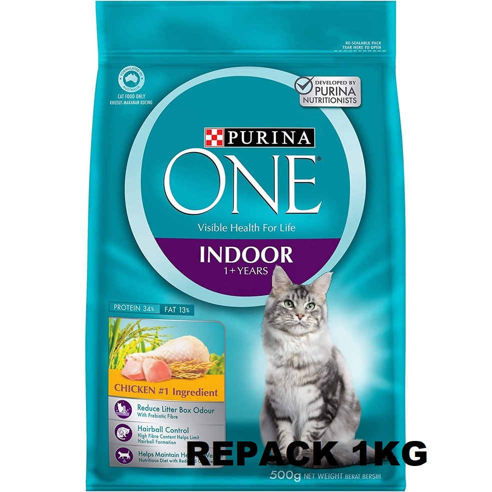 REPACK PURINA ONE INDOOR CAT FOOD 1KG (ORIGINAL) | Shopee Malaysia