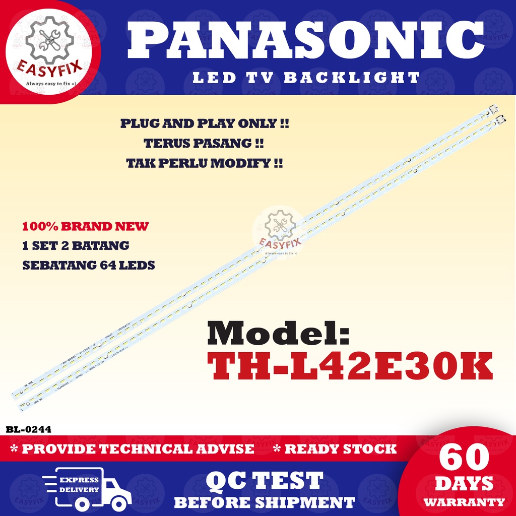 TH-L42E30K PANASONIC 42 INCH LED TV BACKLIGHT ( LAMPU TV ) 42 ...