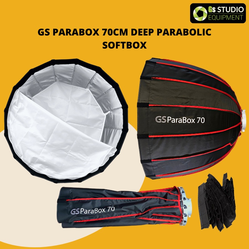 GS Parabox Parabolic LED Professional Deep Soft Box With Grid And Bowen ...