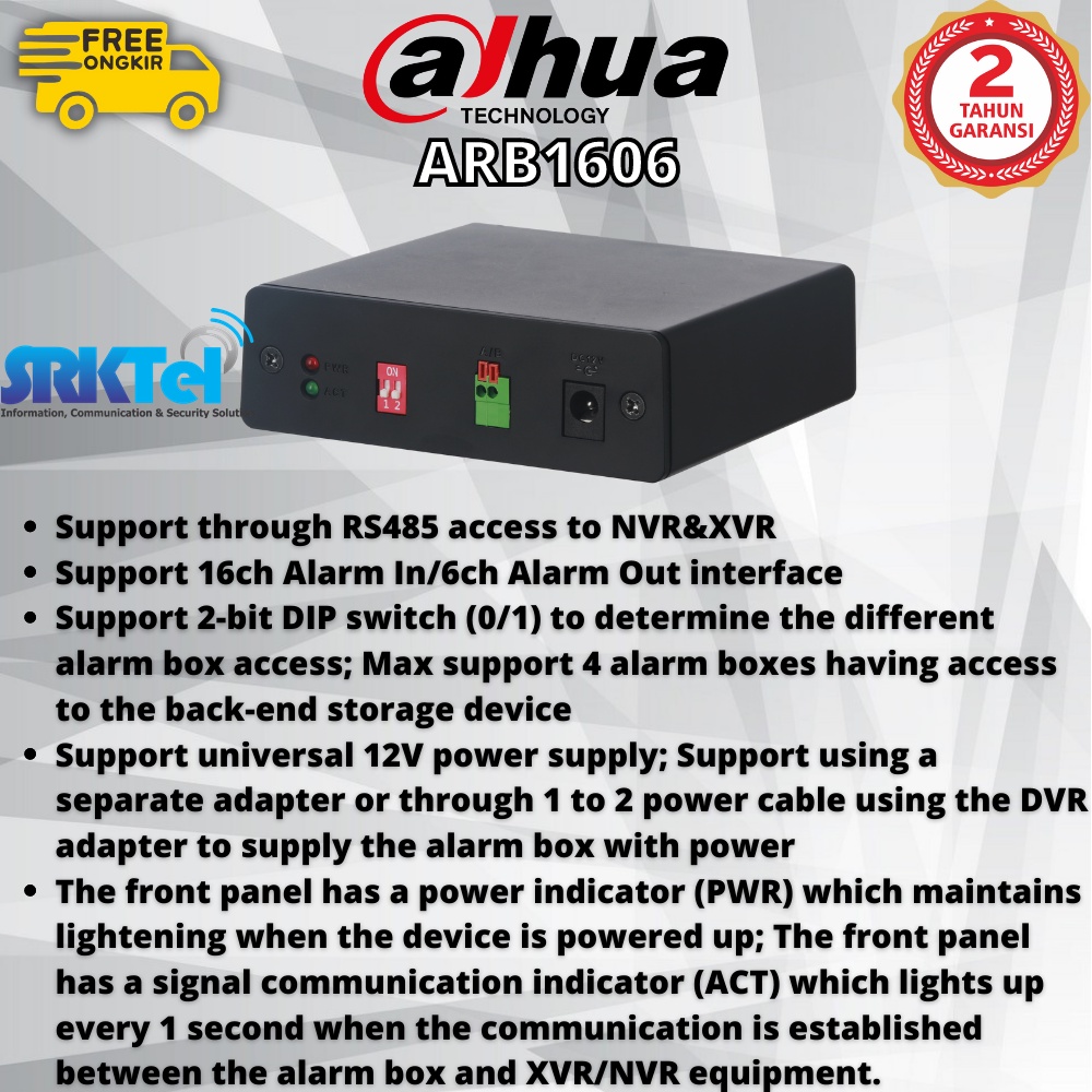 Dahua ARB1606 RS-485 COMMUNICATION MODULE Alarm | Shopee Malaysia
