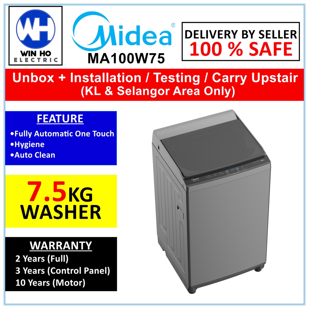 (FREE DELIVERY) Midea MA100W75 Fully Auto Top Load Washing Machine (7 ...