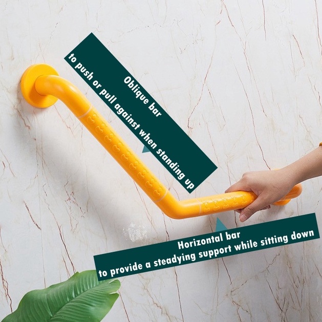 Stainless Steel Toilet Handle Bar Anti Slip Handrail Toilet Bathroom ...