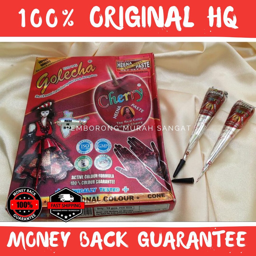 INAI GOLECHA RED CHERRY HENNA = PER BOX (12 PCS) | Shopee Malaysia