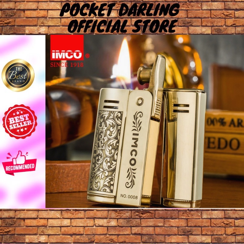 IMCO 6800 Brass Kerosene Deep Carving Lighter Windproof Pure Copper LT-0402 | Shopee Malaysia