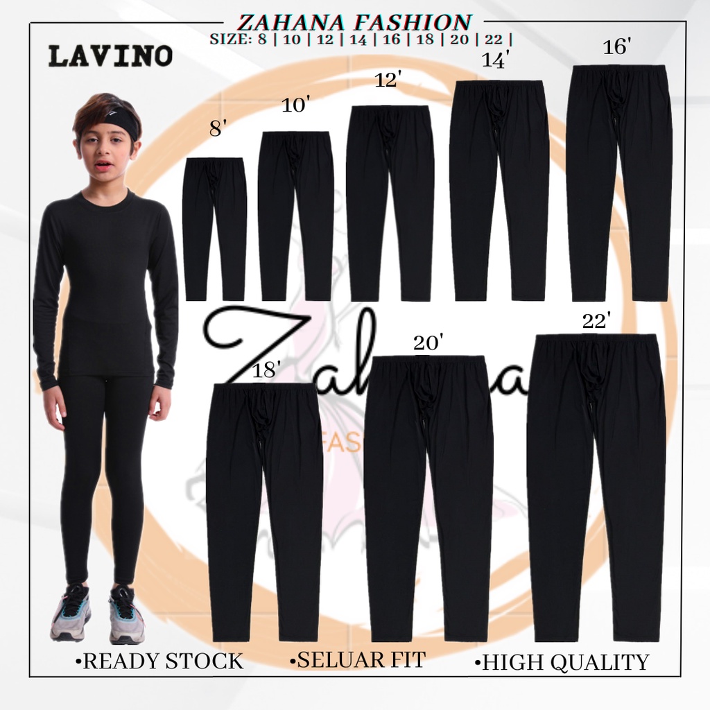 CB5602 Unisex High Quality Seluar Fit Panjang Hitam Kanak2 | Seluar ...