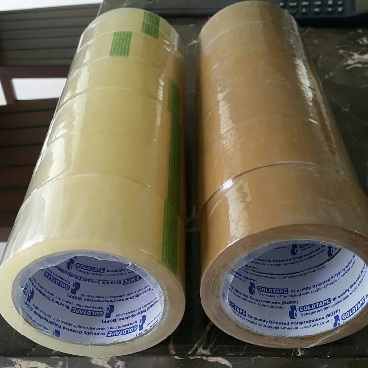 Opp Gold Tape Plastic Duct Tape 2 inch (core blue) | Shopee Malaysia