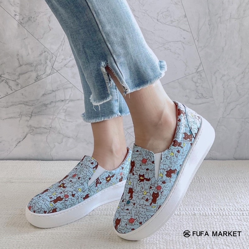 Fufa Shoes 1BC78 Invincible Cute Meow Lazy Casual Women | Shopee Malaysia
