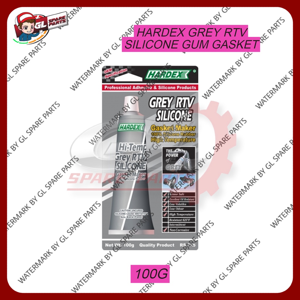HARDEX GREY RTV SILICONE GUM GASKET MAKER 100G HI-TEMP RS625 | Shopee ...