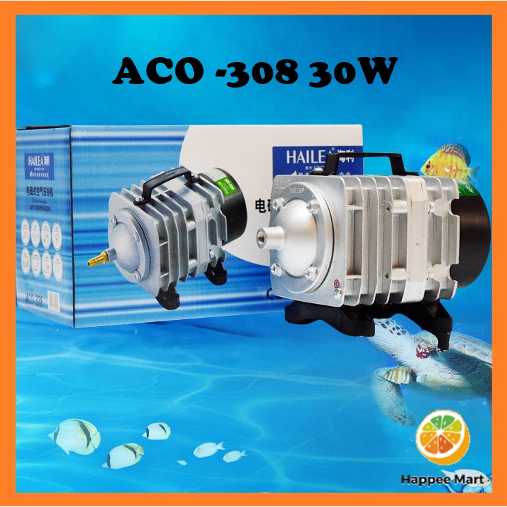 Hailea ACO-308 Electromagnetic Air Compressor Aquarium Oxygen Pond Air Pump Aerator ACO308 ...