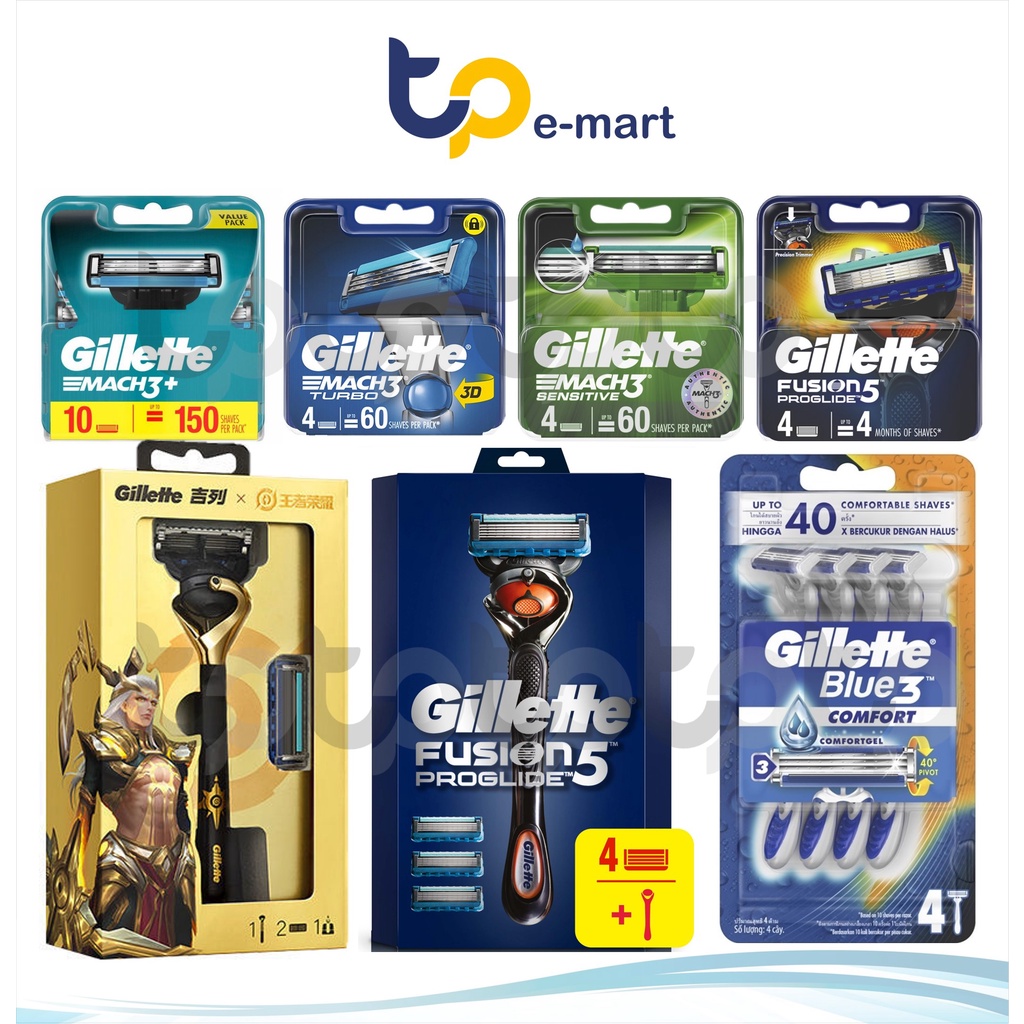 Gillette Fusion Proglide Bundle Pack/ ProGlide Refill /Mach3 Turbo ...
