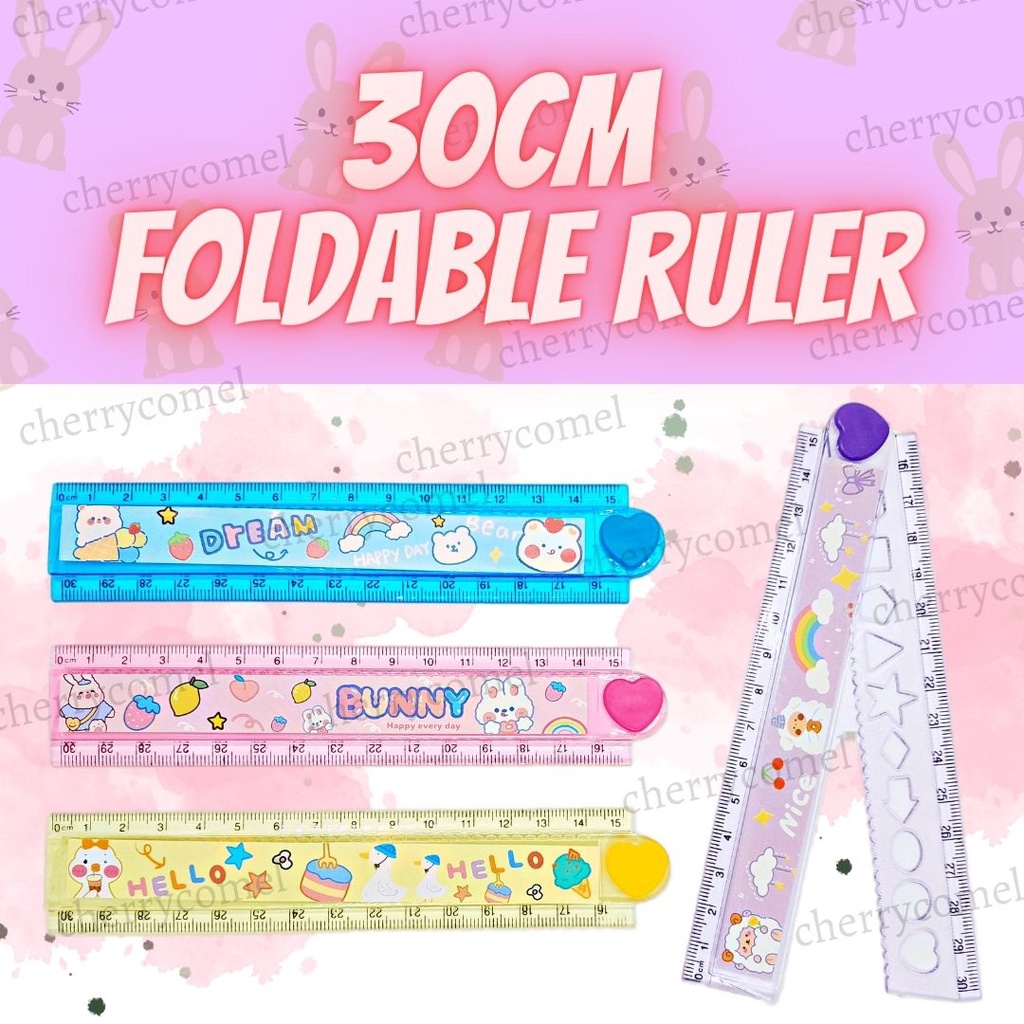 Foldable Cartoon 30cm Cartoon Foldable Ruler Cartoon Ruler Cute School ...