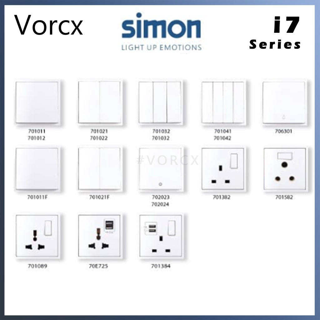 Simon I7 Series Switch / Switches & Socket (Matt White) | Shopee Malaysia