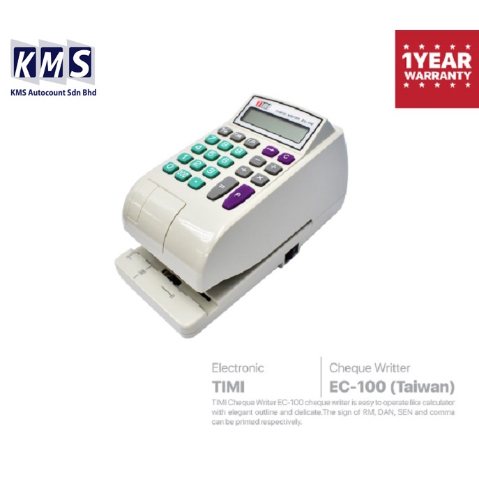 TAIWAN ELECTRONIC CHECKWRITER MACHINE EC110 / CHEQUE WRITER MACHINE ...