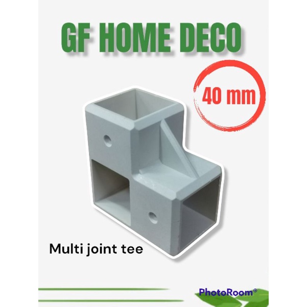 PVC SQUARE PIPE FITTING Multi FUNCTION TEE WITH HOLE | Shopee Malaysia