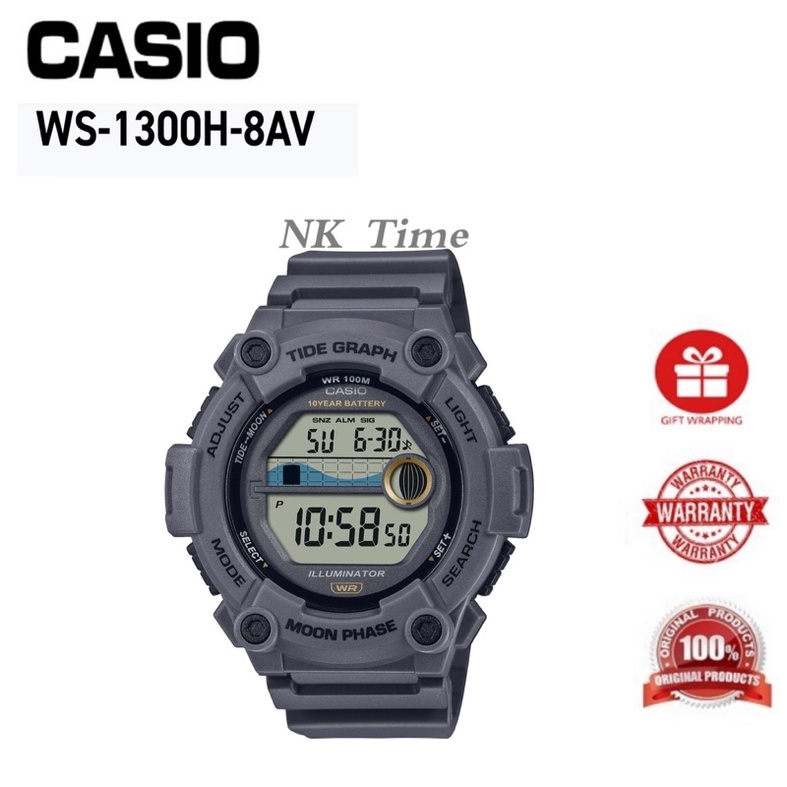 Casio Digital Watch WS-1300H-8AV Resin Band Watch | Shopee Malaysia