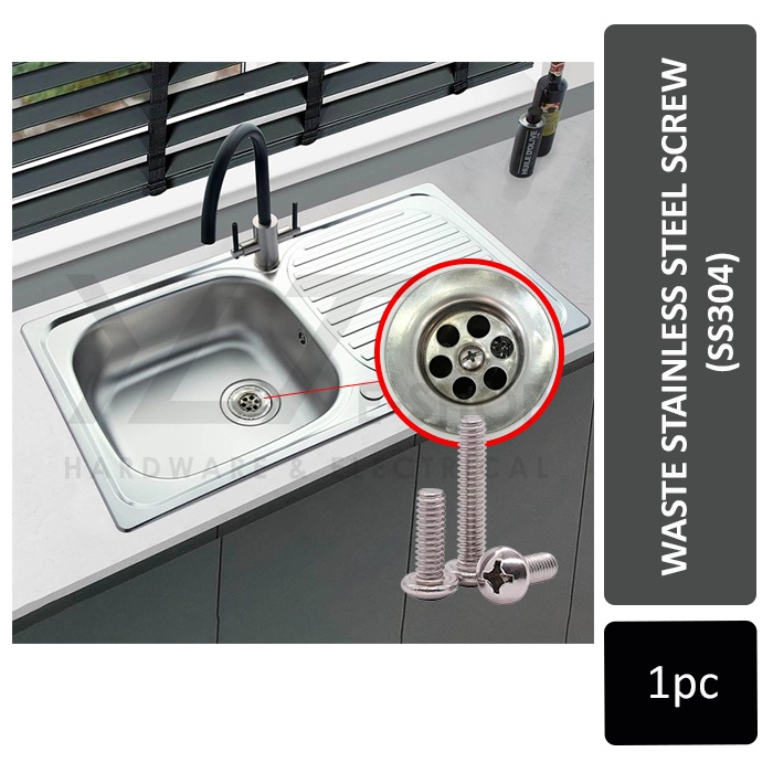 Sink Waste Stainless Steel Screw (SS304) | Shopee Malaysia