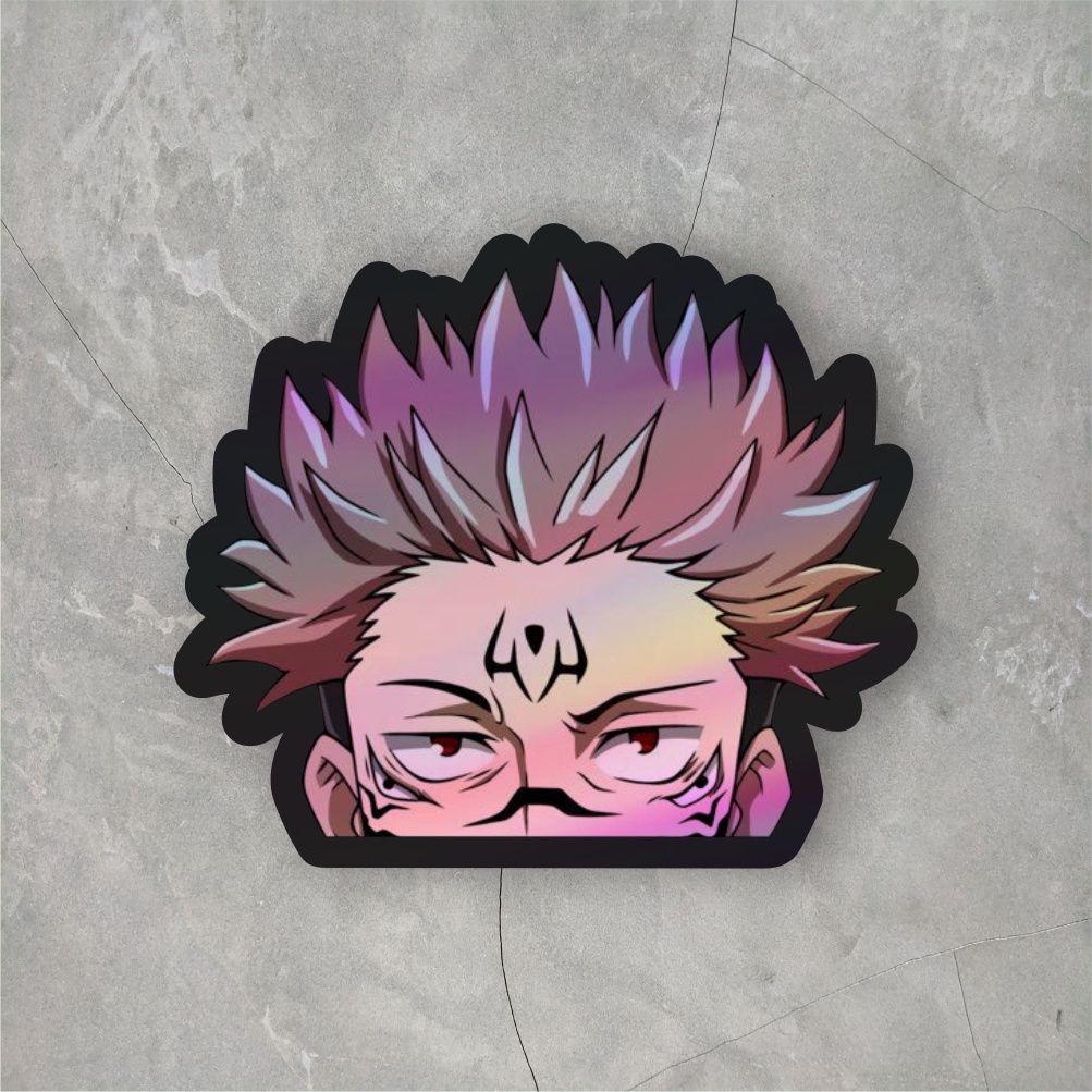 Hologram Sticker Anime Sukuna Sticker Case Hp & Laptop Size 7cm ...