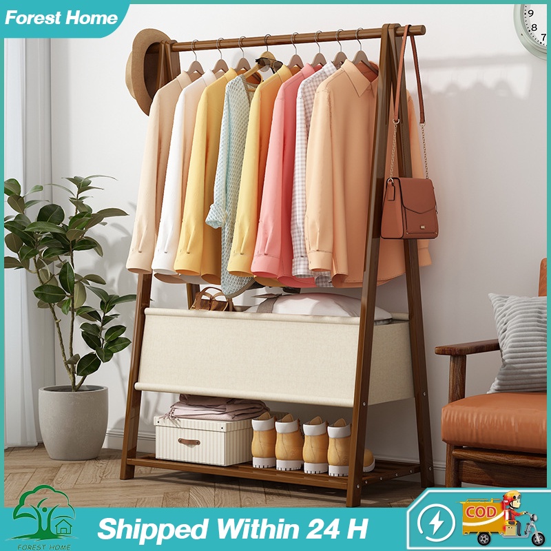 Clothes Rack Wooden Clothes Hanger Rack With Hanging Ears Garment rak ...