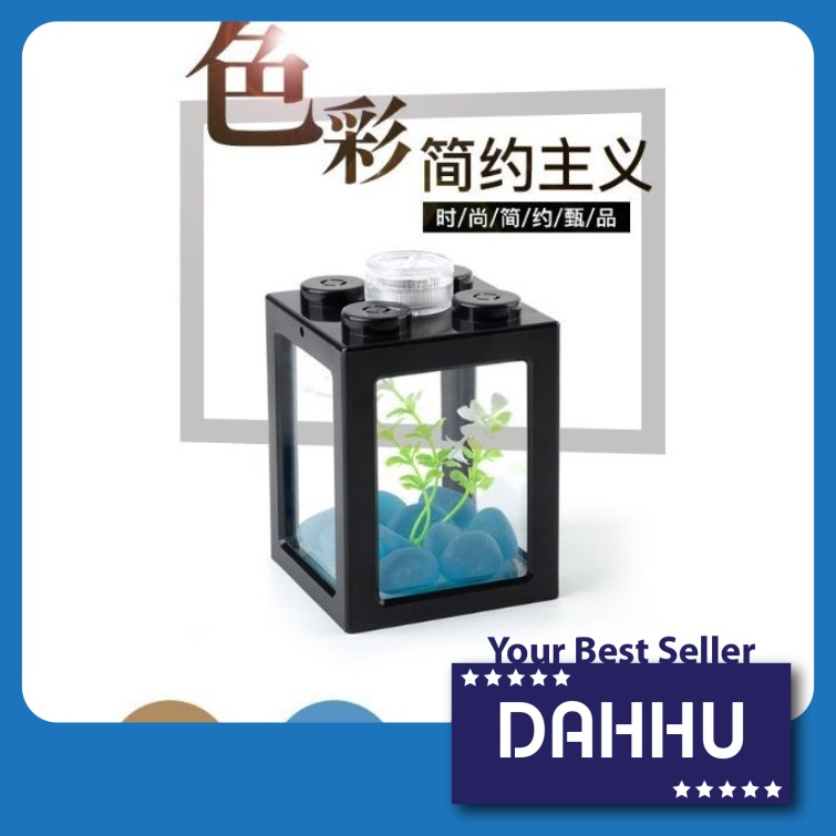 Aquarium Mini Lego Block Tank Betta, Guppy Tank Building Block Fish ...