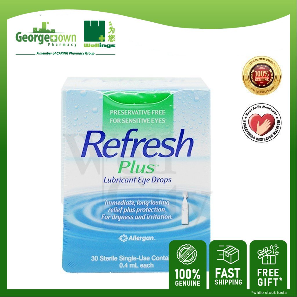 Allergan Refresh Plus Lubricant Eye Drop 30s Box Shopee Malaysia
