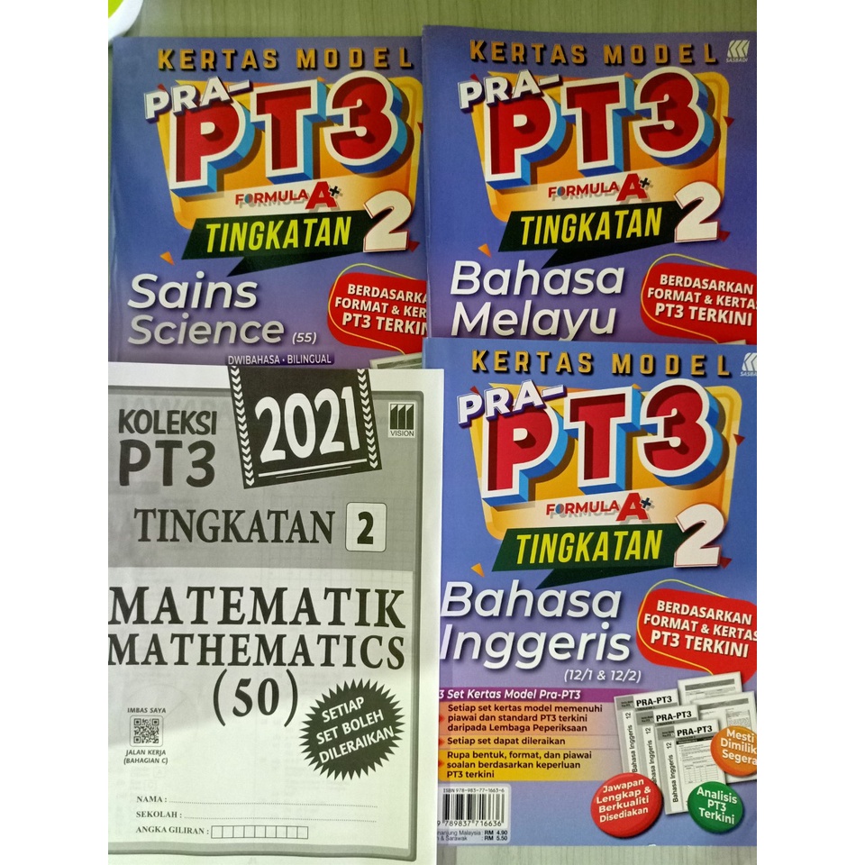 PT3 Tingkatan 2 Workbooks (1 Set 4 books) | Shopee Malaysia