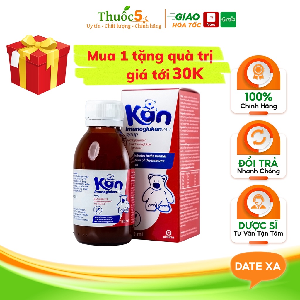 Kan Imunoglukan P4H Bear Syrup helps increase resistance 120ml | Shopee ...