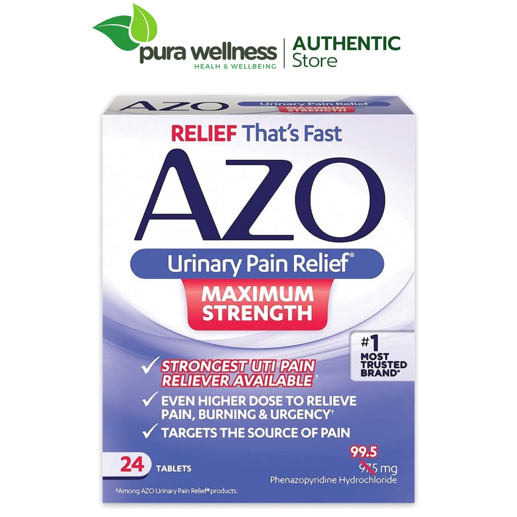 Azo Urinary Pain Relief Maximum Strength tablets relieve Urinary tract ...